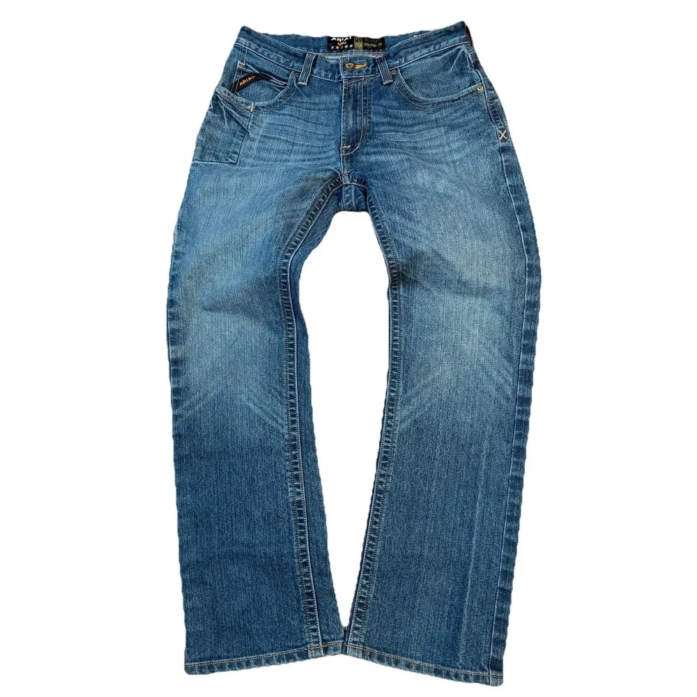 Ariat | Jeans | Ariat Rebar M5 Straight Leg Mens 3x32 Jeansdark Blue ...